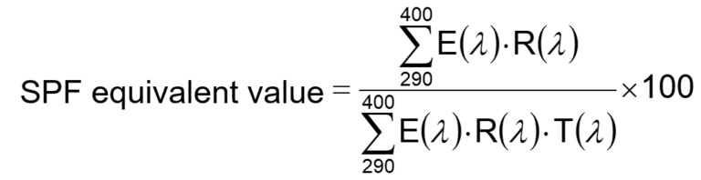 Analysis of Sunscreen SPF/PA Using a Spectroscopic Measurement System ...